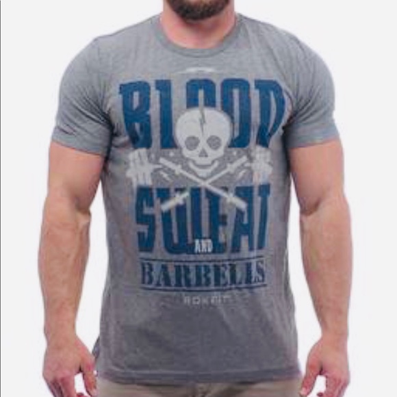 Rokfit | Shirts | Rokfit Blood Sweat Barbells Athletic Shirt L | Poshmark